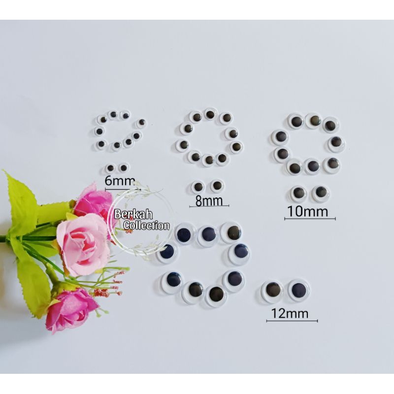 Jual (Isi -+1.000pcs)Mata boneka|mata goyang|mata kocak 6mm,8mm,10mm ...