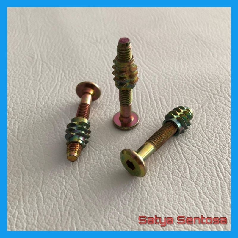 Jual Baut JCBC M6 x 40 Knock Down & Mur Nanas 13 mm / Baut Furniture ...