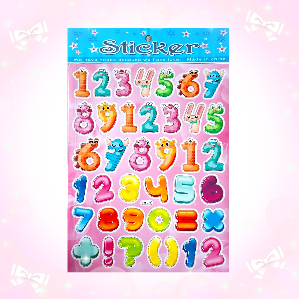 Jual Stiker Laser Gambar Tempel Laser Sticker Anak Karakter Huruf ...