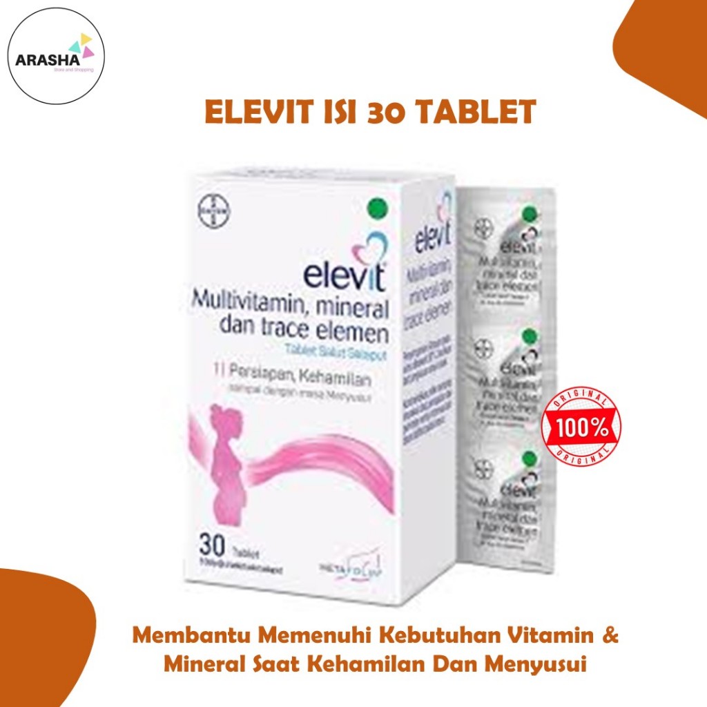 Jual ELEVIT ISI 30 TABLET PERBOX - MULTIVITAMIN - MINERAL - PERSIAPAN ...