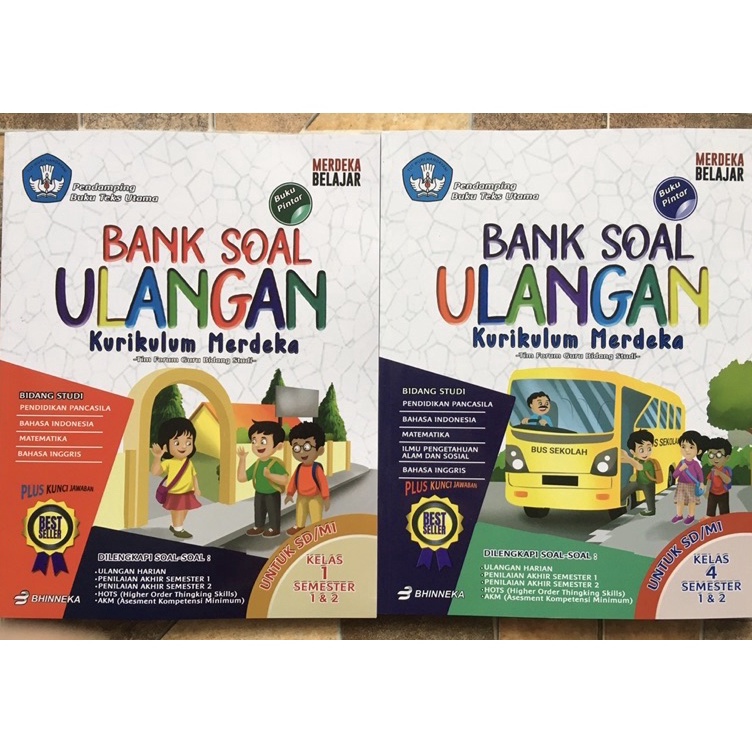 Jual Bank Soal Ulangan Kurikulum Merdeka Untuk Sd Kelas 1 2 3 4 5 6 Semester 1 2 Disertai Kunci ...