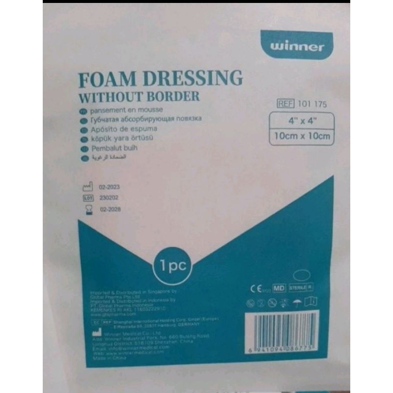 Jual WINNERS FOAM DRESSING & ALGINATE 10 cm x 10 cm x 0,5 cm | Shopee ...