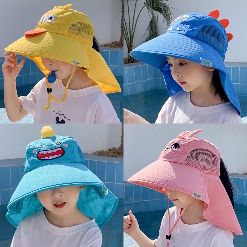 Jual Topi bucket anak visor lipat tepi lebar anti sinar UV Topi pantai ...