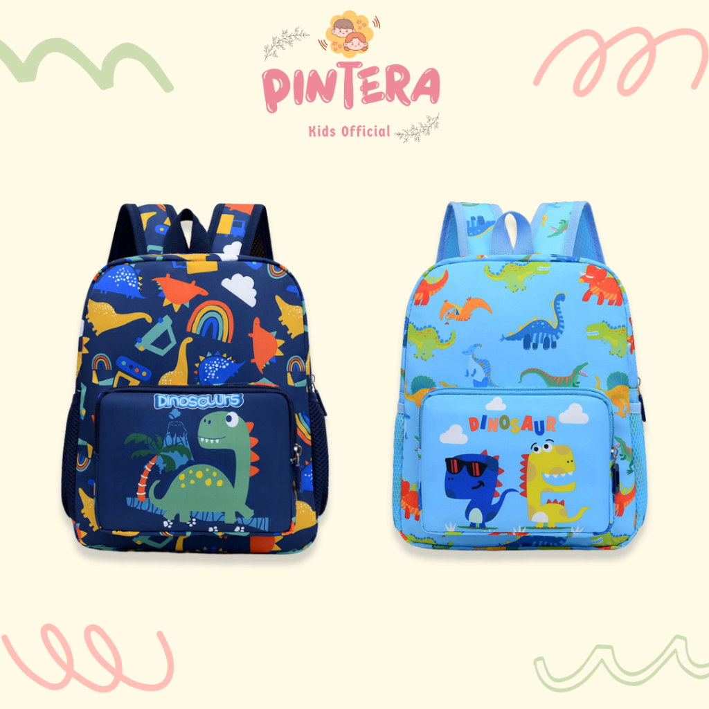 Jual Pintera - Tas Sekolah Anak Laki - Laki PAUD TK Ransel Dinosaurus ...