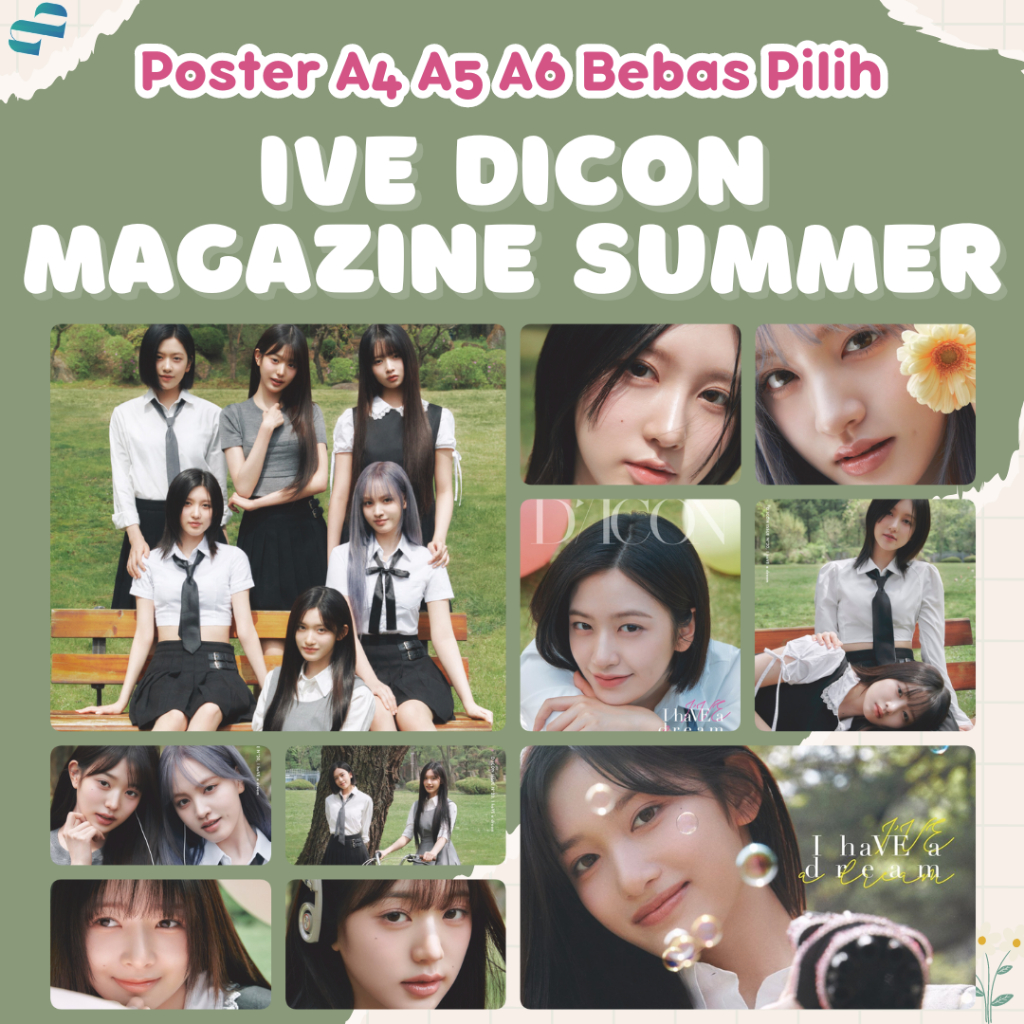 Jual Poster IVE DICON Magazine Summer 2024 (Part 1) | Poster Kpop A4 A5 ...