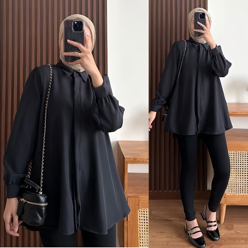 Jual Fadillaa - Lexa Blouse Atasan Wanita Shakila | Atasan Cewek Korea ...