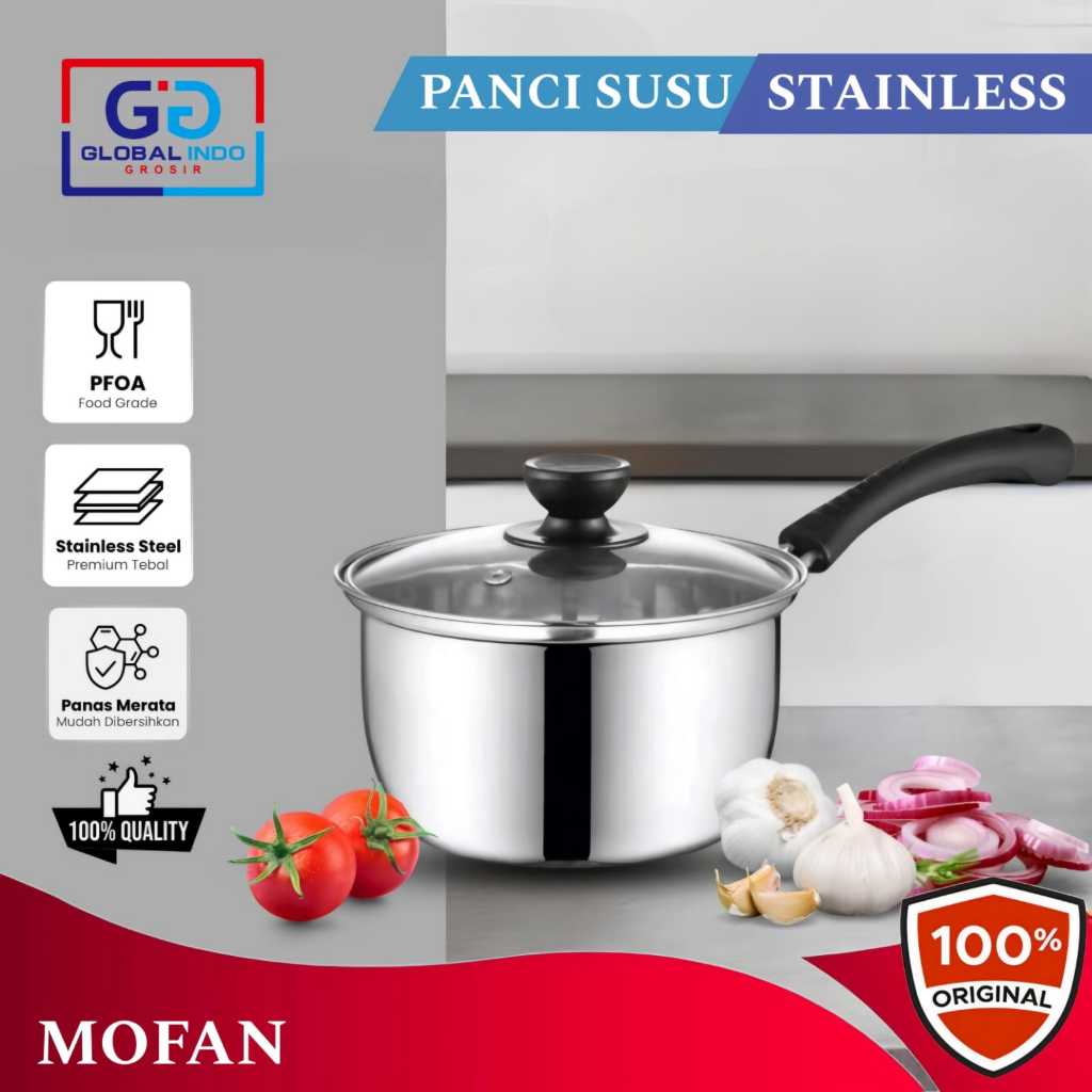 Jual Panci Susu Milk Pot 18cm Stainless Tutup Kaca Panci Mie Rebus ...