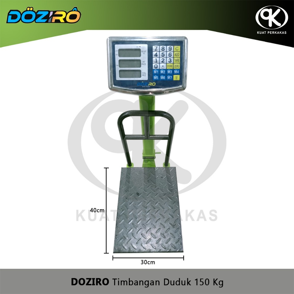 Jual Timbangan Duduk 150 Kg DOZIRO Digital Scale Akurasi 20g Double ...