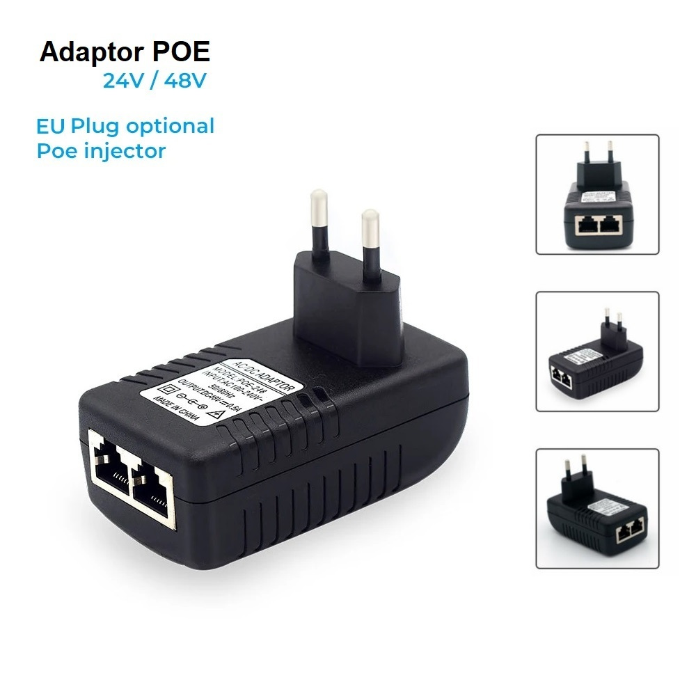 Jual POE Adaptor DC 24V - 1A / 48V - 0.5A POE Injector LAN Bisa COD ...