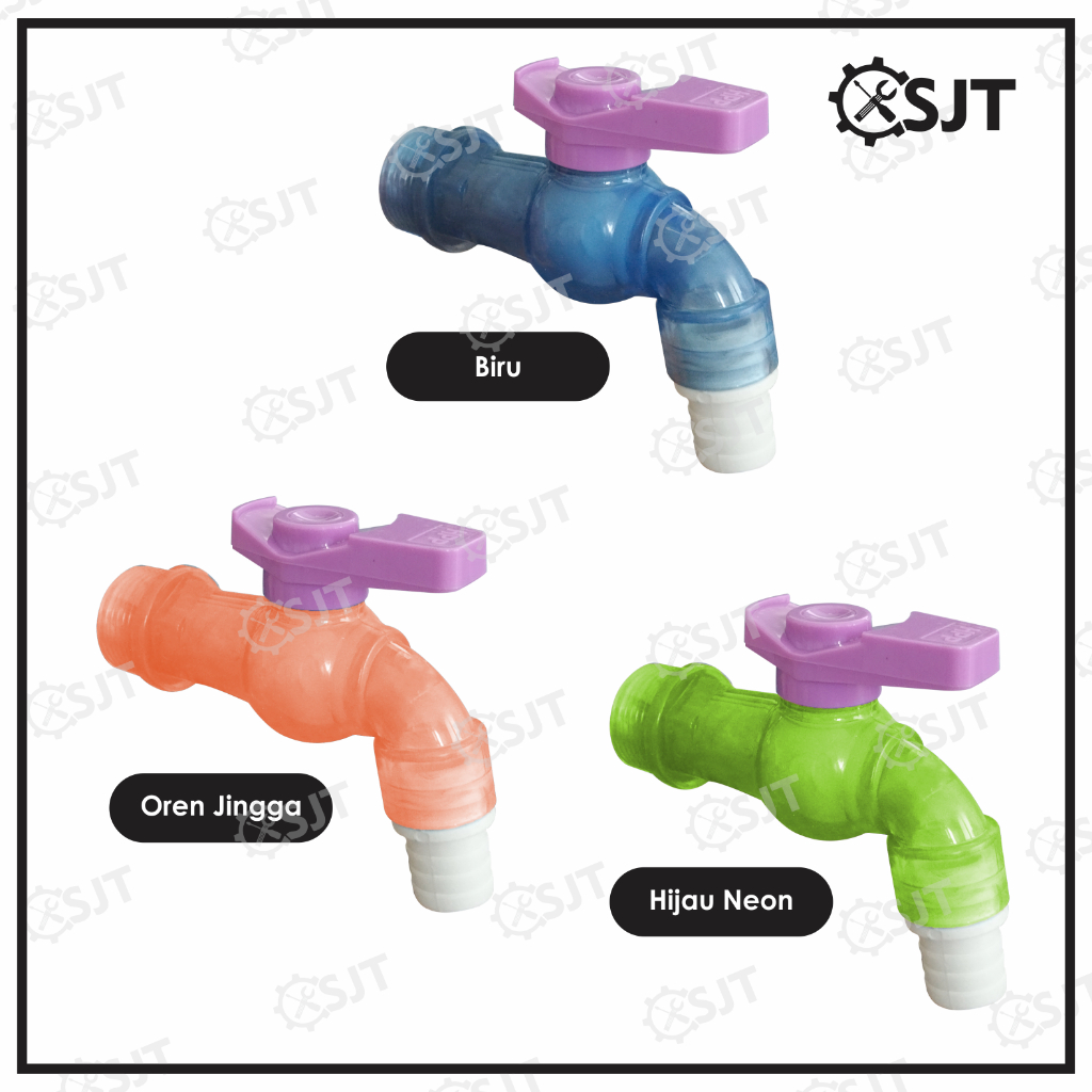 Jual SJT - Kran Air PVC Transparan Baling Engkol PVC 3/4" / Keran Air ...