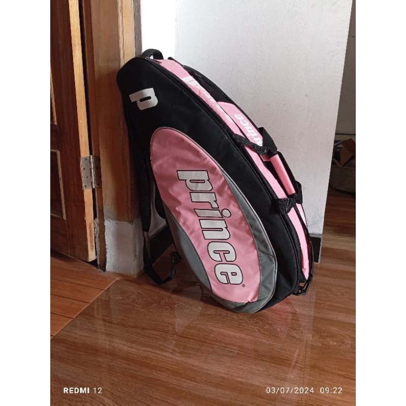 Jual Tas Bag raket Tenis Prince Pink 8R second original | Shopee Indonesia