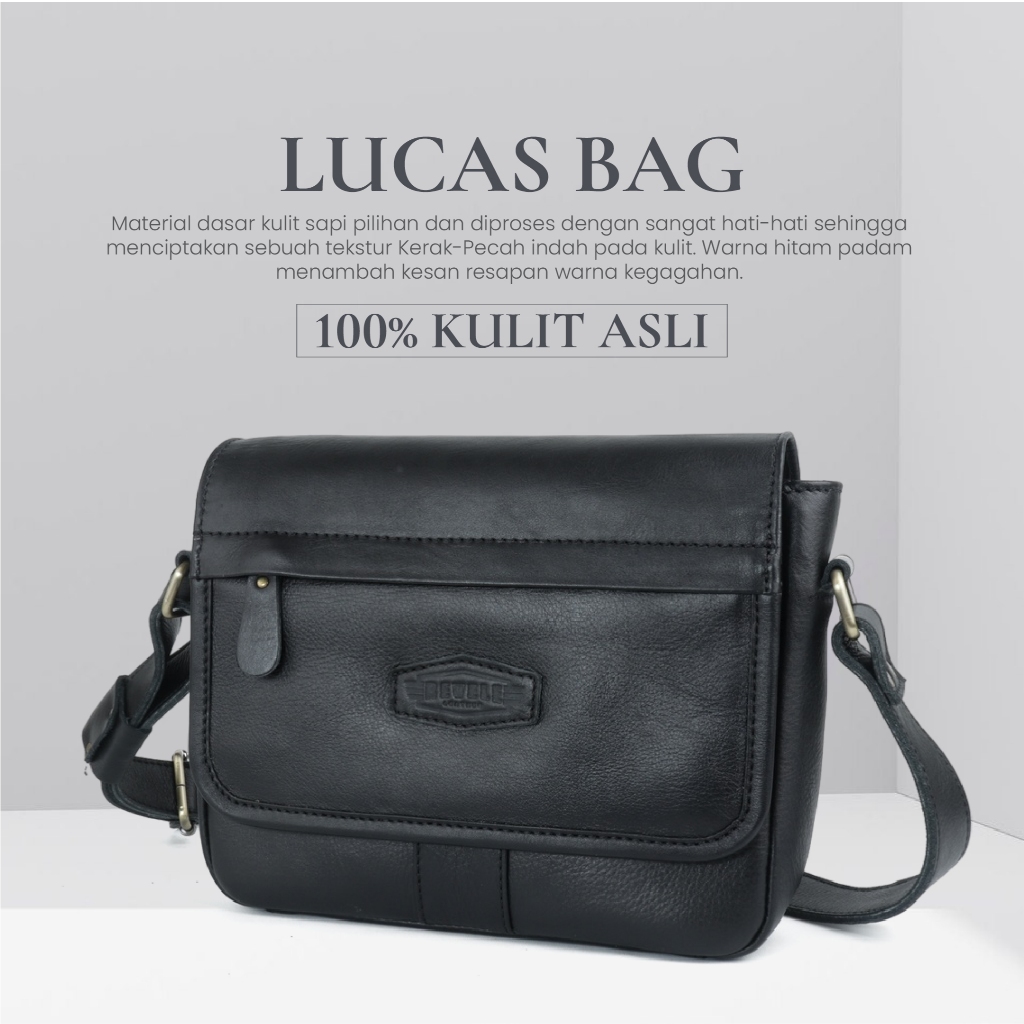 Jual Revele Leather LUCAS Tas Selempang Sling Bag Kulit Asli Pria ...