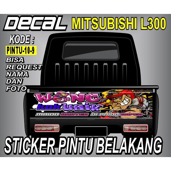 Jual Stiker Decal Pintu Belakang Bak Pick Up L300 Custom Bisa Request ...