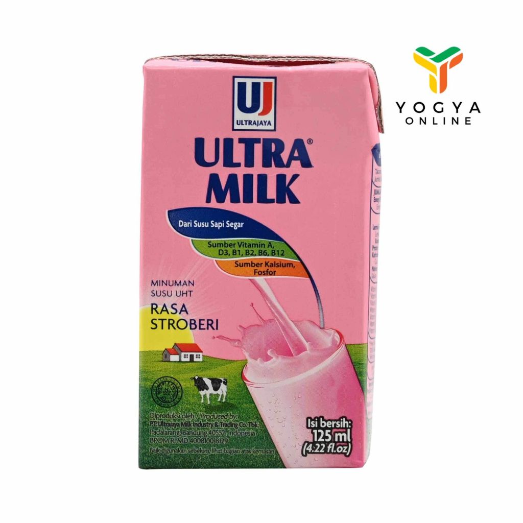 Jual Ultra Milk Strawberry 125 Ml Susu UHT | Shopee Indonesia