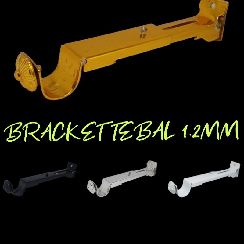 Jual Bracket kaki rollet rel tiang gorden batang hordeng 1.2mm | Shopee ...