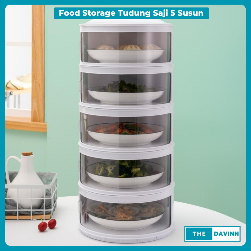 Jual Tudung Saji 5 Susun Tempat Penyimpanan Makanan Sayur Dan Lauk Food ...