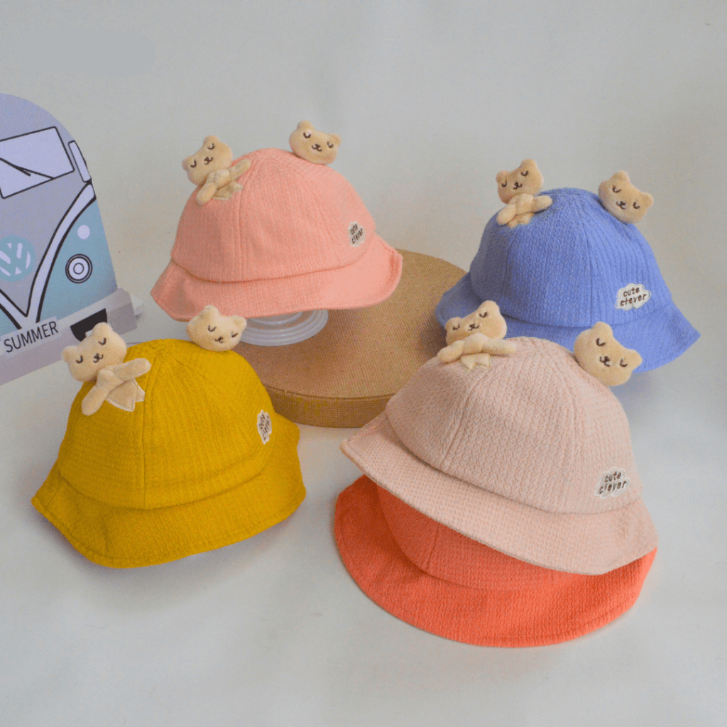 Jual (6-12 Bulan) Topi Bucket Hat Anak Teddy Cute Ever Premium Murah ...