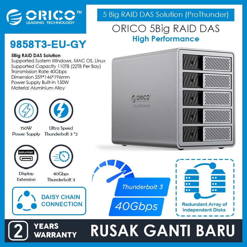 Jual ORICO Big RAID DAS Solution / DAS Studio / ProThunder 2bay 4bay ...