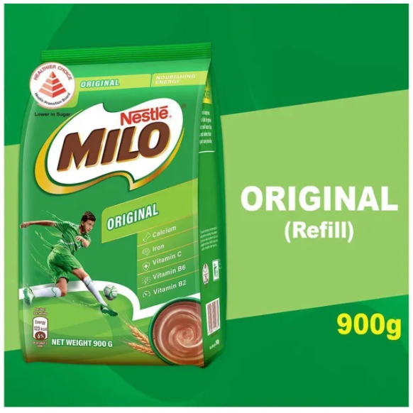 Jual Milo Instant Chocolate Malt Drink Powder Refill - Regular 900g ...