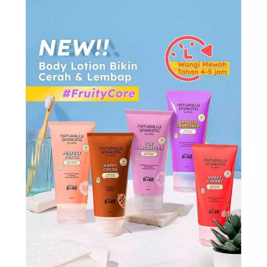Jual ERHA naturally speaking hand body friuty / body lotion serum 180 ...