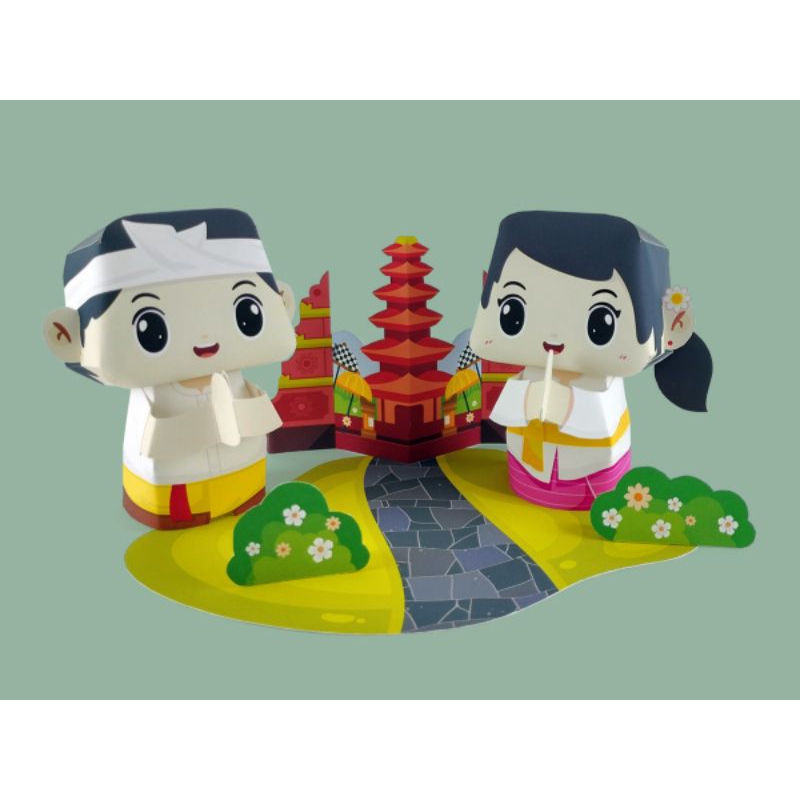 Jual Lembaran pola boneka kertas tema adat bali (2SC-B1) | Shopee Indonesia