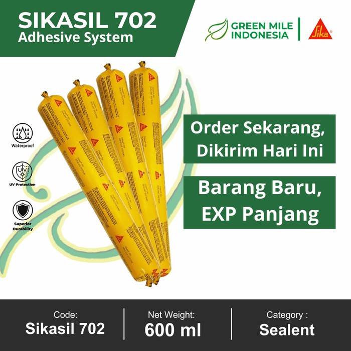Jual SIKAsil 702 WeatherSeal (Clear 600 ml Neutral) Silicone Sealant ...