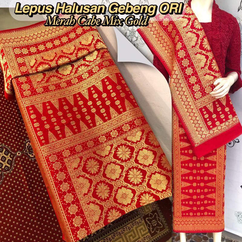 Jual Songket Lepus Halusan Gebeng ORI-Asli Tenun Tangan Palembang(Ilham Songket) | Shopee Indonesia