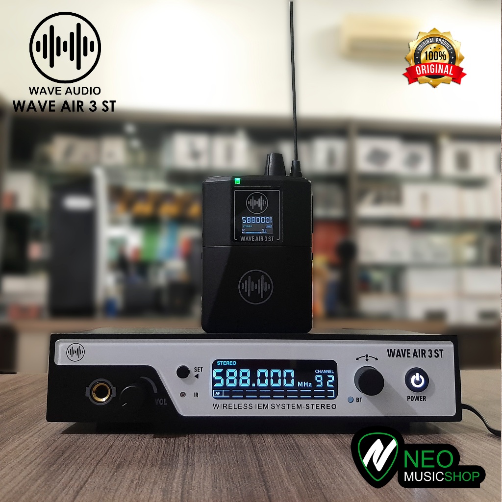 Jual WAVE AIR 3 ST 3ST Stereo Wireless IEM System Stage Wave Audio ...