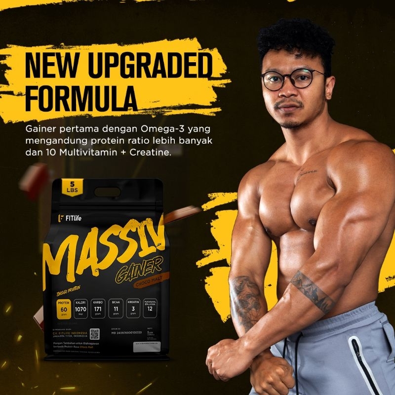 Jual FITLIFE Massiv gainer 5 lb massiv gainer 2250 gr mpro gainer ...