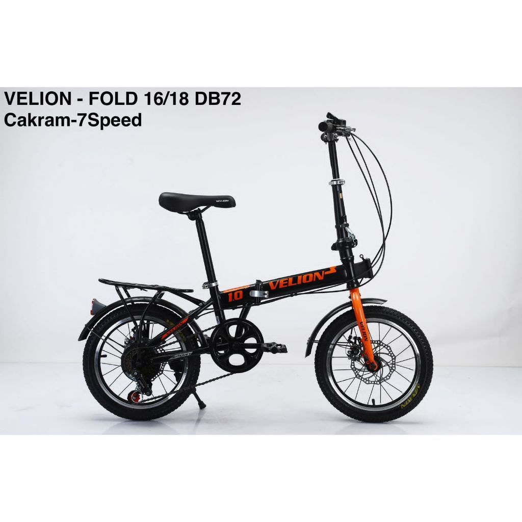 Jual SEPEDA LIPAT VELION OPERAN DB72 16 18 INCH 1 x 7 SPEED CAKRAM ...