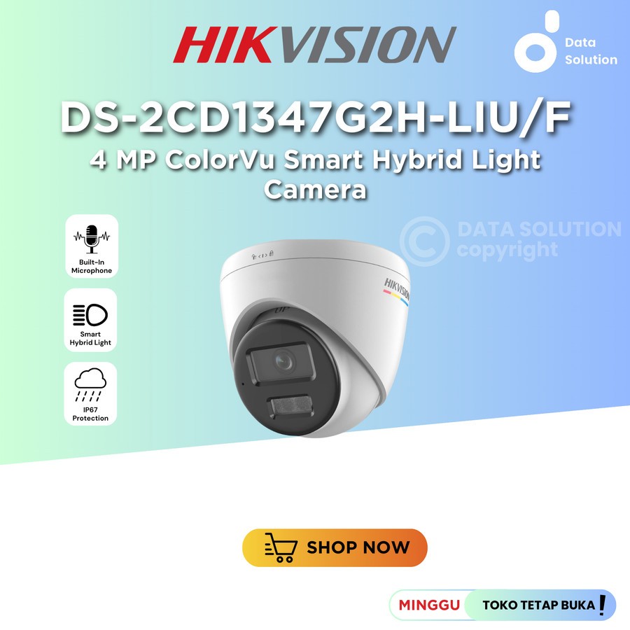 Jual Hikvision IP Camera DS-2CD1347G2H-LIU/F 4MP ColorVu Smart Hybrid Light Turret | Shopee ...