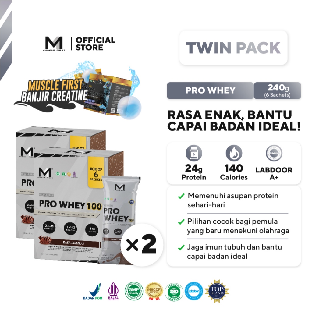 Jual [BUNDLE] MUSCLE FIRST Whey 100 Box x2 pcs - Whey Protein | Shopee ...