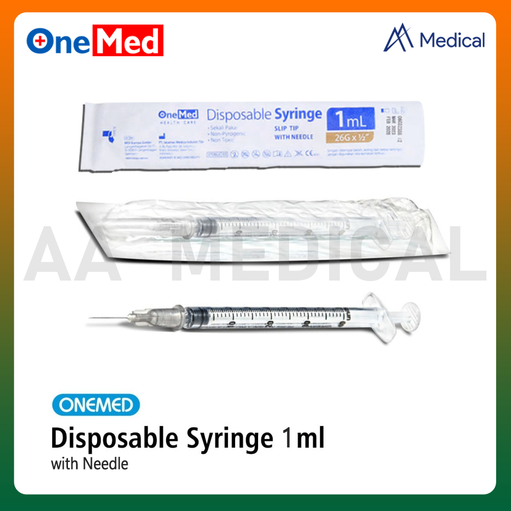 Jual ONEMED Disposable Syringe Spuit Spet Suntikan 10ml 5ml 3ml 1ml Ecer | Shopee Indonesia