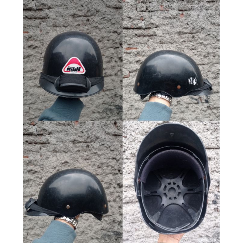 Jual Helm Kiwi Cetok jadul NOS Warna Hitam | Shopee Indonesia
