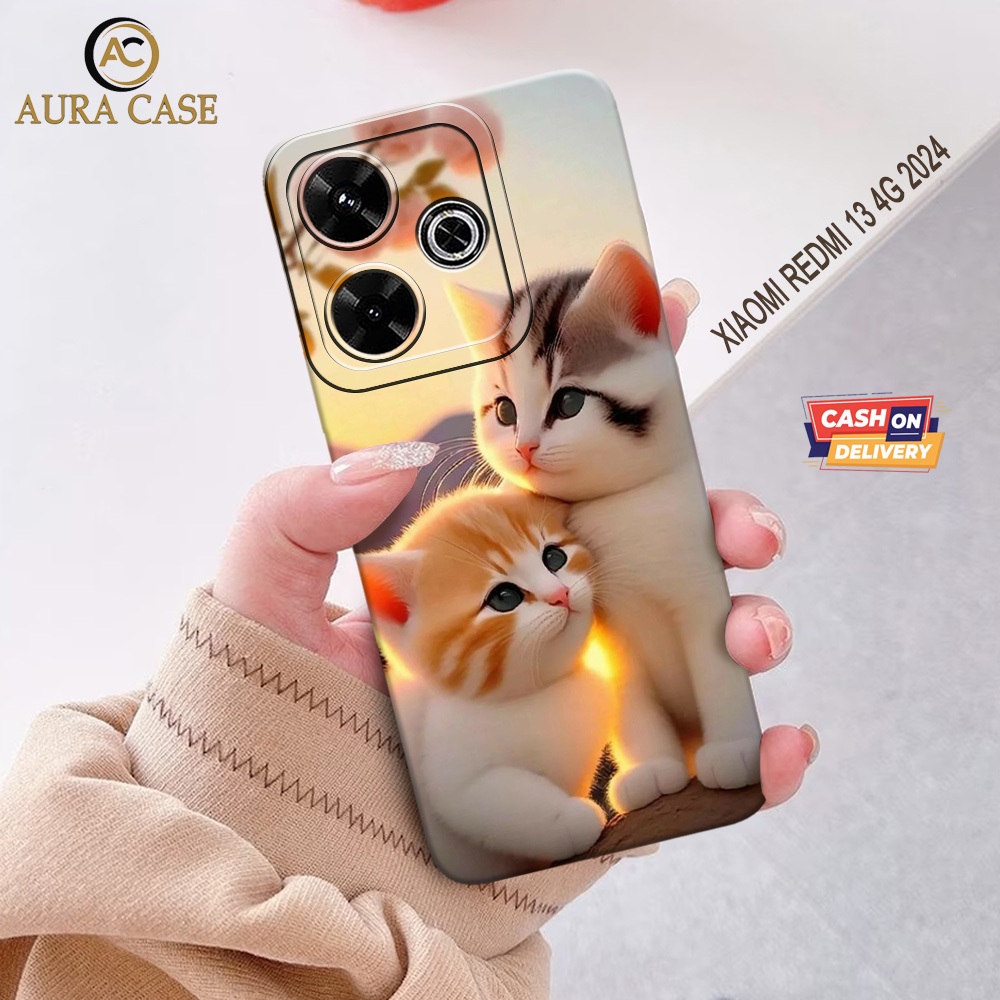 Jual AURA CASE - New! Kucing Lucu Case - Softcase XIAOMI REDMI 13 4G ...