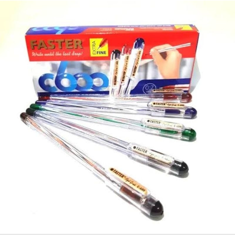 Jual BALLPOINT FASTER C600 - ISI 12 PCS | Shopee Indonesia