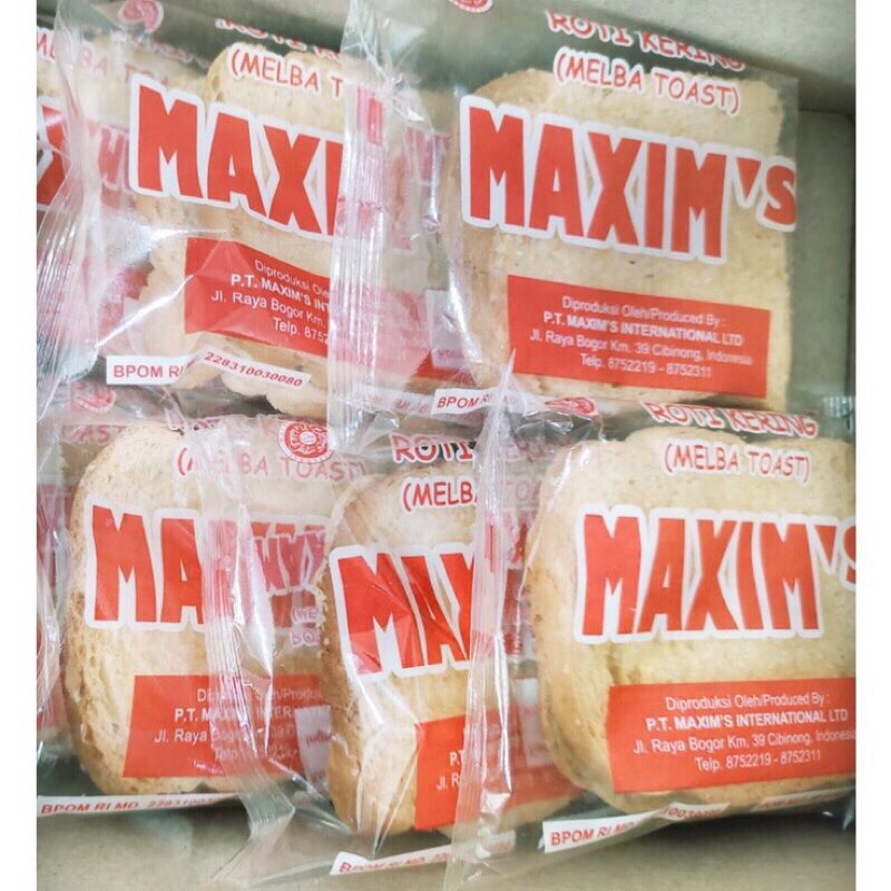Jual Roti Kering Maxim Melba Toast Maxim's Satu Dus / Per Box Maxims ...