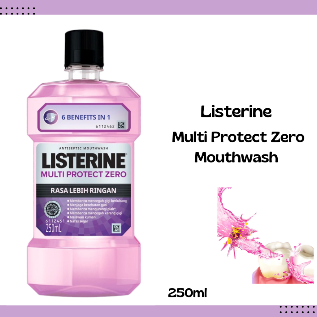 Jual Listerine Multi Protect Zero Antiseptic Mouthwash/Obat Kumur Antiseptik 250ml & 500ml ...