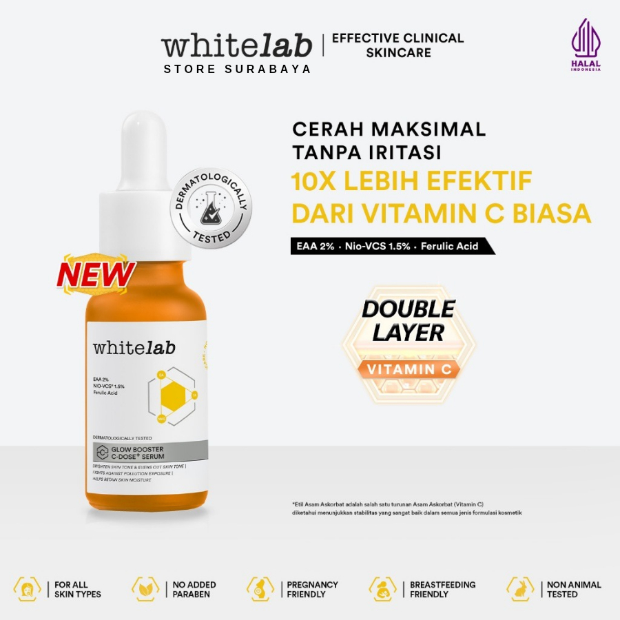 Jual [NEW!] Whitelab Glow Booster C-Dose+ Serum - Serum Antioksidan Tinggi Untuk Kulit Cerah Dan ...