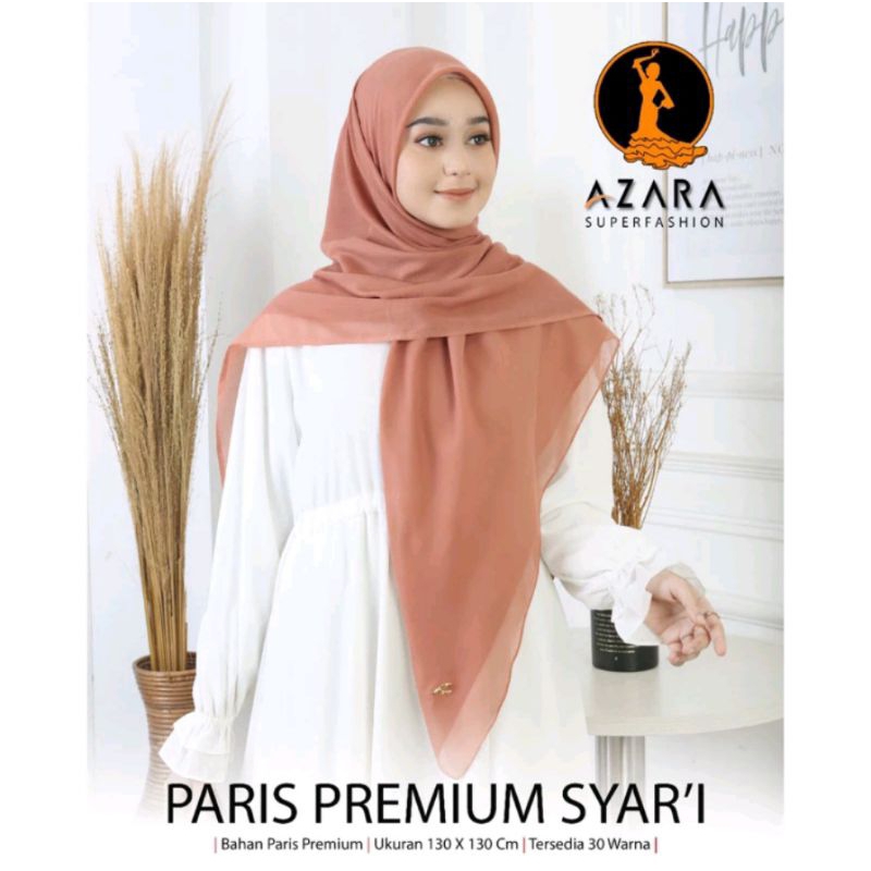 Jual Hijab Jilbab Kerudung Paris Jadul Logo AZ Free POUCH CANTIK Syar'i ...