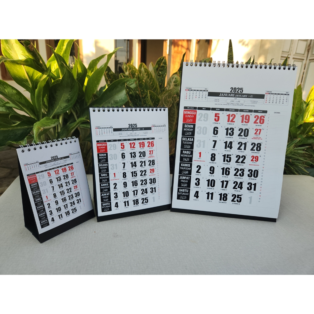 Jual Kalender meja 2025 catatan 02, ukuran A6 A5 A4, dilengkapi dengan ...