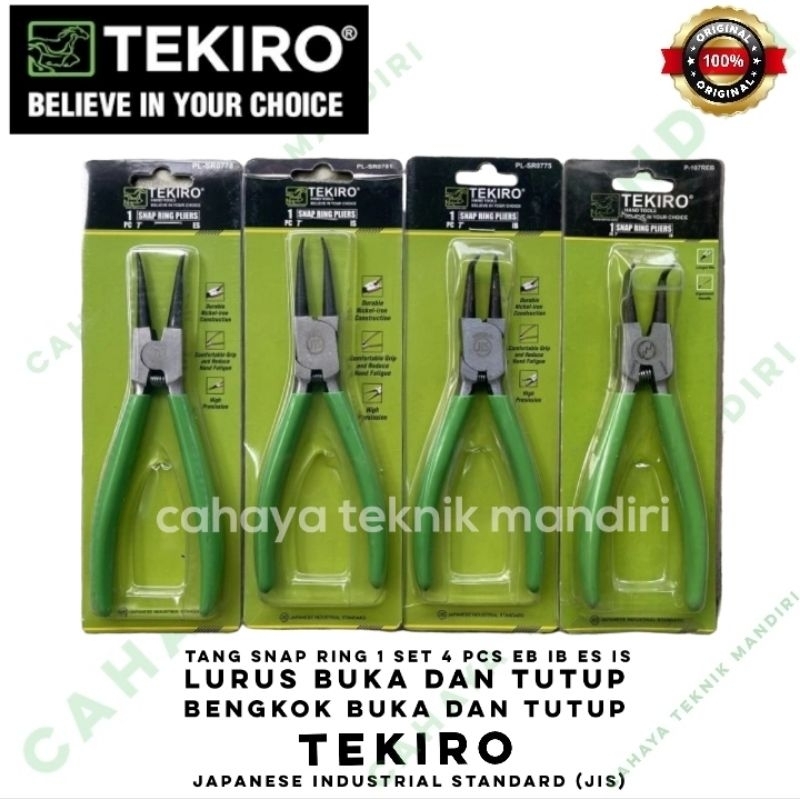 Jual TEKIRO tang snapa ring 1 set 4 pcs EB IB ES IS tang spi lurus buka ...