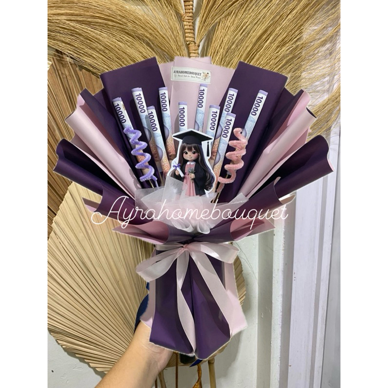 Jual [MONEYROLL] Kerangka Buket Bouquet Bucket Money Roll Wisuda Bunga ...