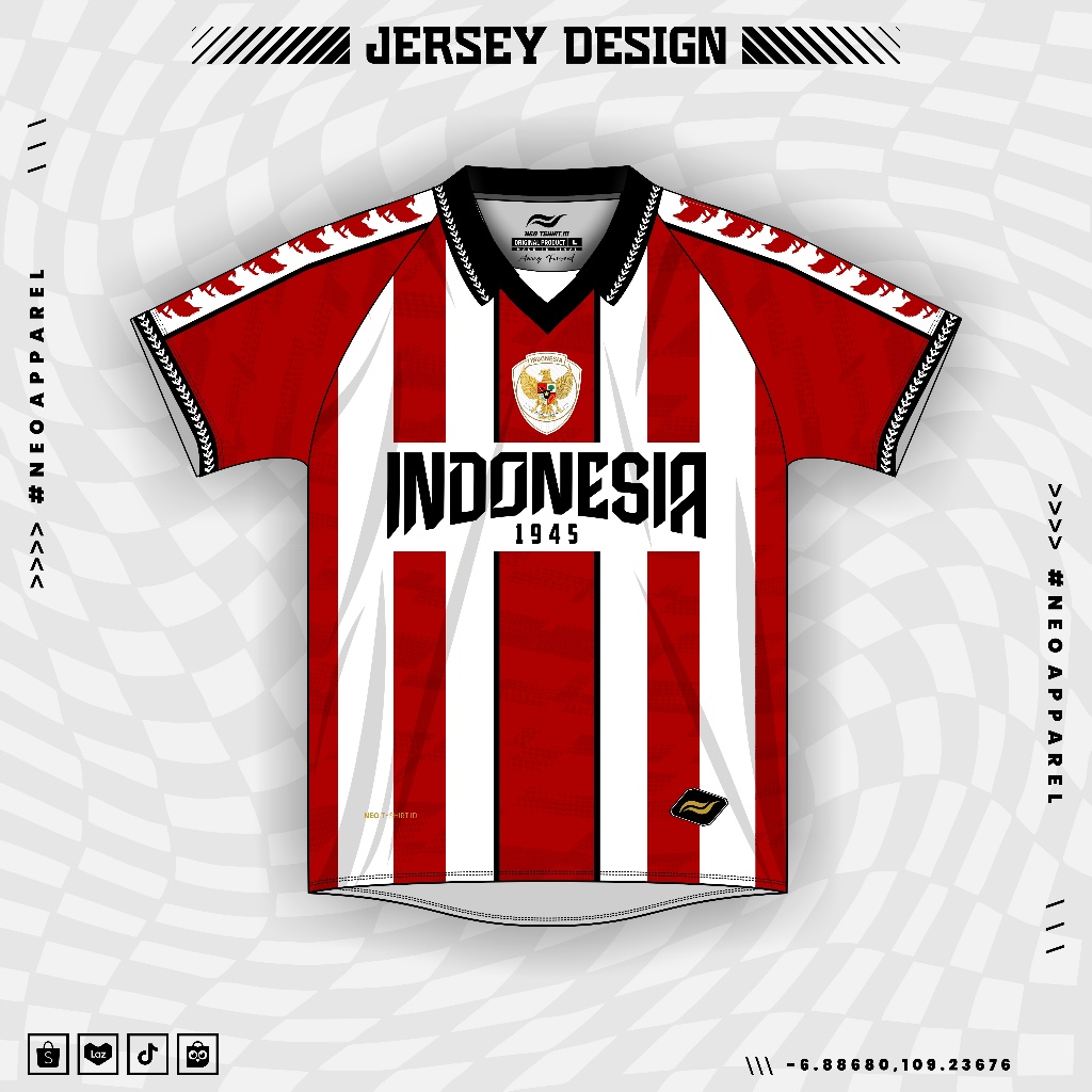 Jual JERSEY FANTASI TIMNAS INDONESIA 2024 | V1 | TEMA RETRO | JERSEY ...