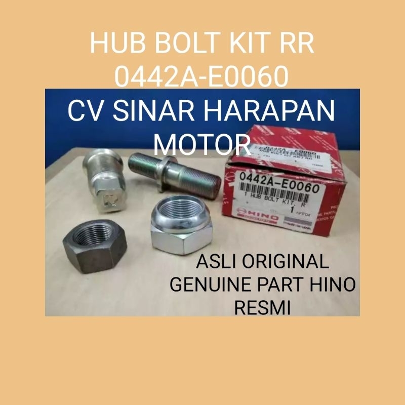 Jual HUB BOLT KIT RR HINO 500 FM FL 260 JM JD 0442A-E0060 KIT BAUT RODA ...