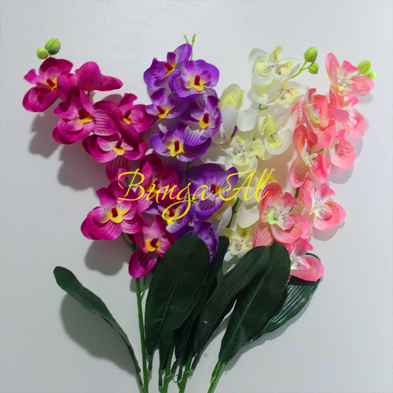 Jual bunga anggrek artificial k8 dekorasi wedding bunga artificial ...