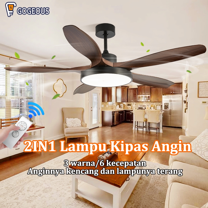 Jual GOGEOUS Lampu Kipas Angin Gantung Plafon Ruang Tamu Modern Dan ...