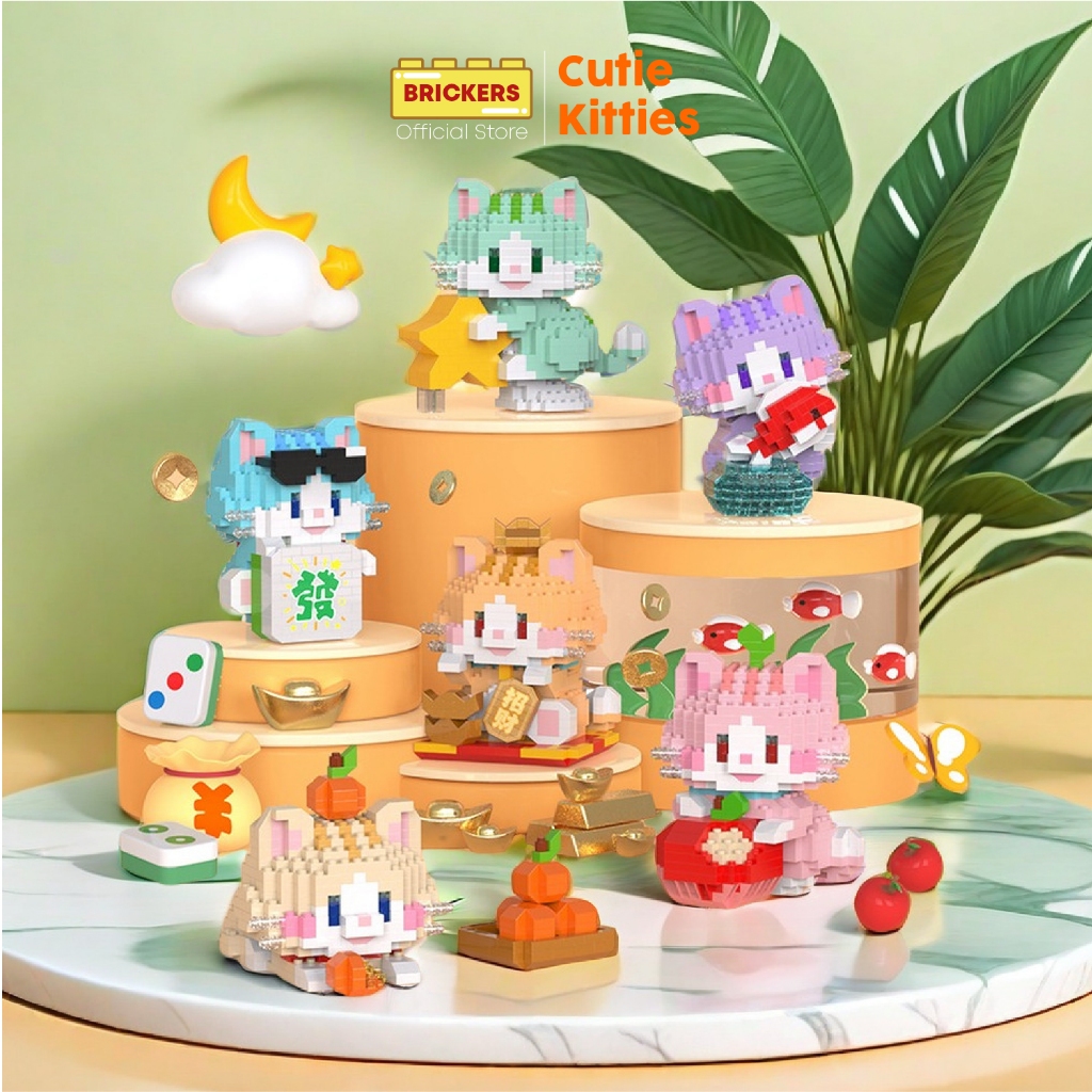 Jual Brickers-Nano Block kucing lele brother Balok Susun Kucing Puzzle ...