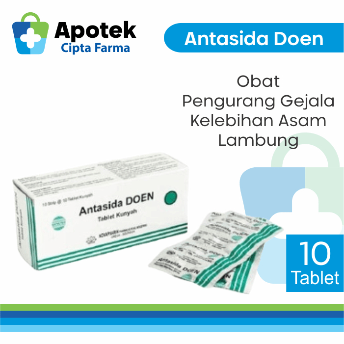 Jual Antasida Doen Tablet Alumunium Magnesium Obat Lambung Obat Asam ...