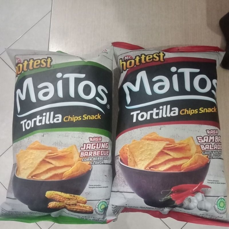 Jual Maitos Tortila Chips Rasa Jagung Barbeque dan Sambal Balado 140 ...